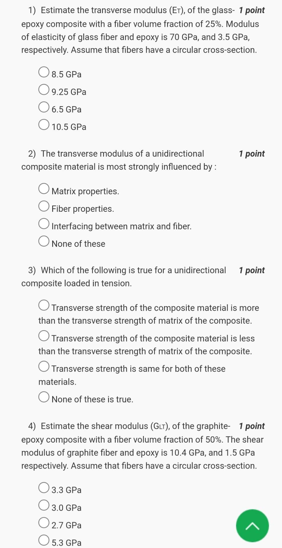 1) Estimate the transverse modulus (ET), of the | Chegg.com