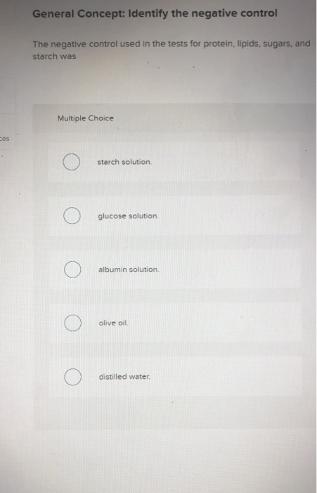 Solved General Concept: Identify the negative control The | Chegg.com