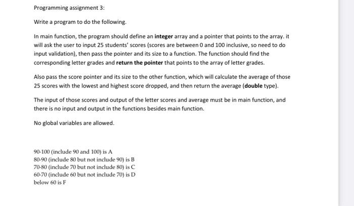 Solved Programming Assignment 3 Write A Program To Do The 