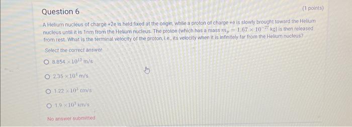 Solved A Helium nucleus of charge +2e is held fixed at the | Chegg.com