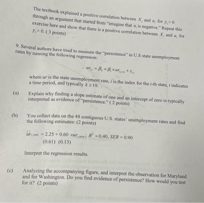 The textbook explained a positive correlation between | Chegg.com