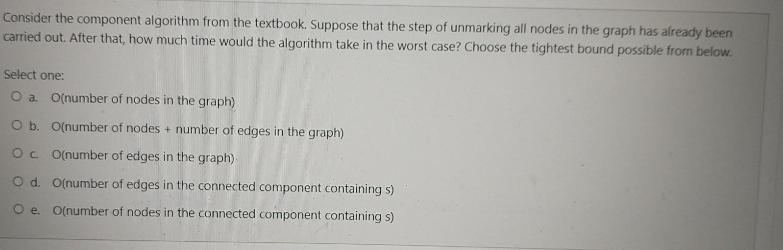 Solved Consider the component algorithm from the textbook. | Chegg.com