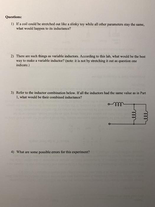 Solved Results Page 1: Inductors Name: Date: Lab Section: | Chegg.com