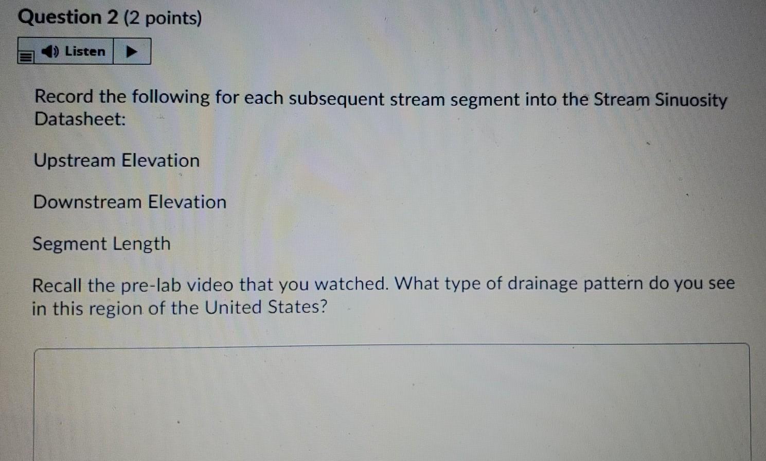 Using Google Earth, run the stream sinuosity kmz file | Chegg.com