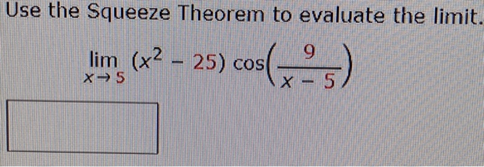 Solved Evaluate the limit using Theorem 2 as necessary. x | Chegg.com