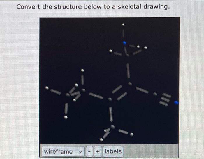 Solved Convert the structure below to a skeletal drawing. | Chegg.com
