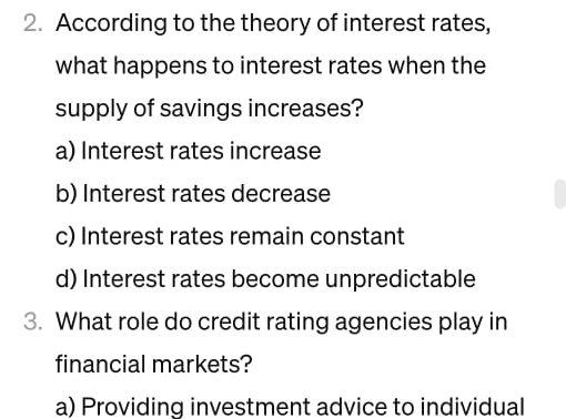 Solved According to the theory of interest rates, what | Chegg.com