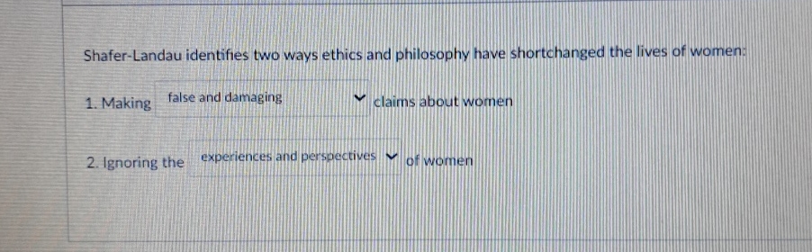 Solved Shafer-Landau identifies two ways ethics and | Chegg.com Solved Shafer-Landau identifies two ways ethics and | Chegg.com