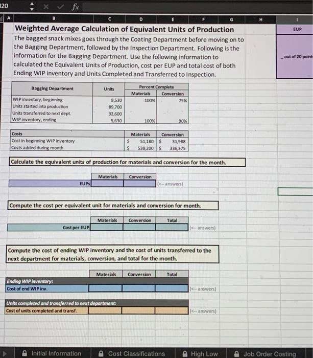 Solved Weighted Average Calculation of Equivalent Units of | Chegg.com
