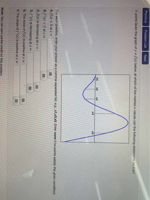 Solved Previous Problem List Next (1 point) Given the graph | Chegg.com