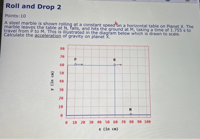 Solved A steel marble is shown rolling at a constant speed | Chegg.com
