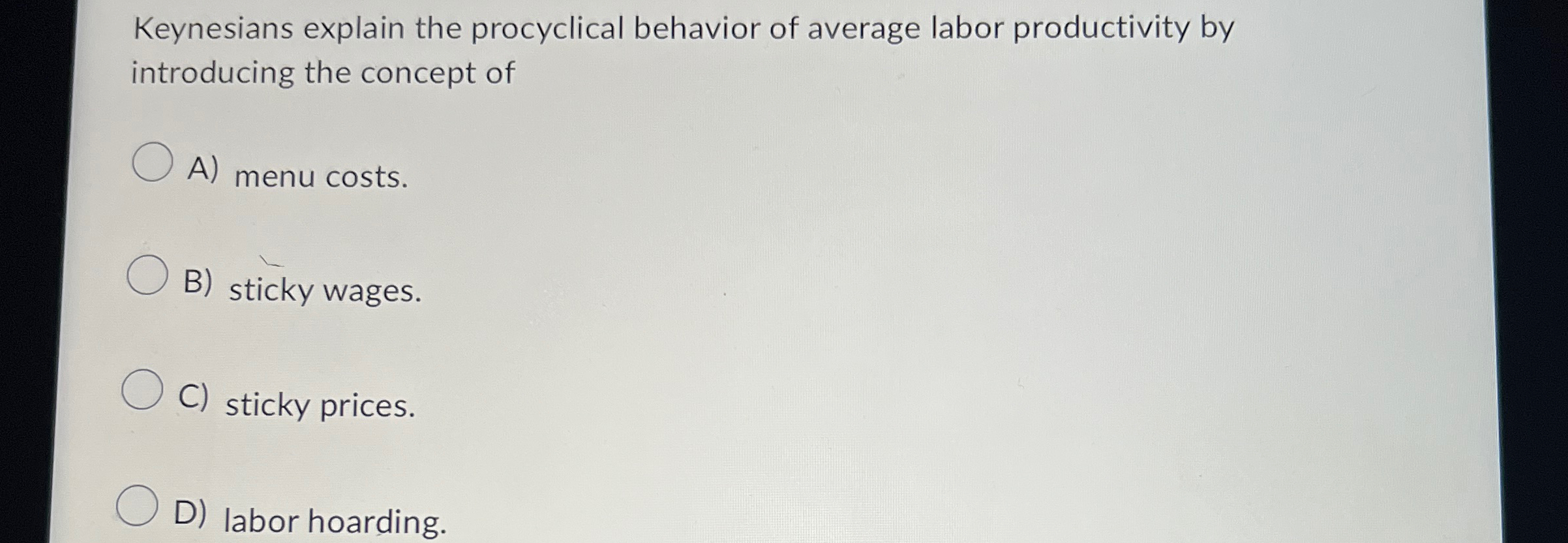 Solved Keynesians explain the procyclical behavior of | Chegg.com