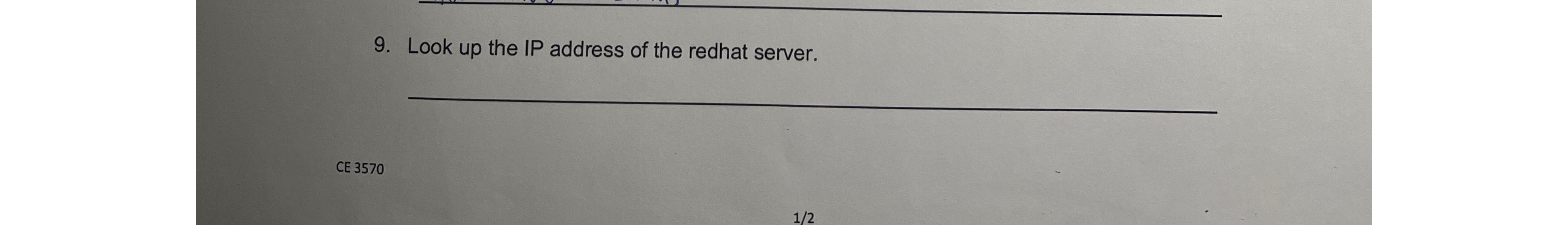 Solved Look up the IP address of the redhat server.CE 3570 | Chegg.com