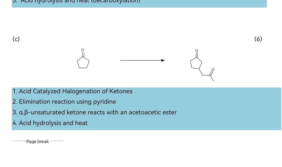 Solved (c)(6)花Acid Catalyzed Halogenation of | Chegg.com Solved (c)(6)花Acid Catalyzed Halogenation of | Chegg.com