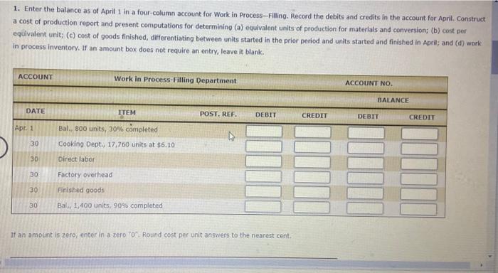 Solved Work in Process Account Data for Two Months; Cost of | Chegg.com