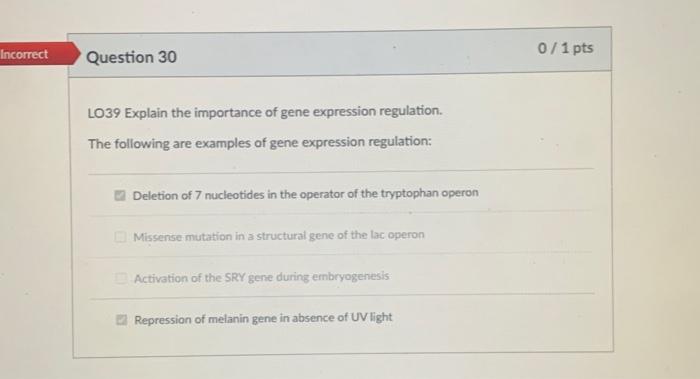 Solved LO 39 Explain the importance of gene expression | Chegg.com