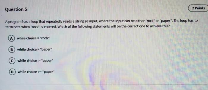 Solved A Program Has A Loop That Repeatedly Reads A String 0994
