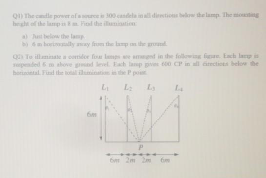 Solved Q!) The candle power of a source is 300 candela in | Chegg.com