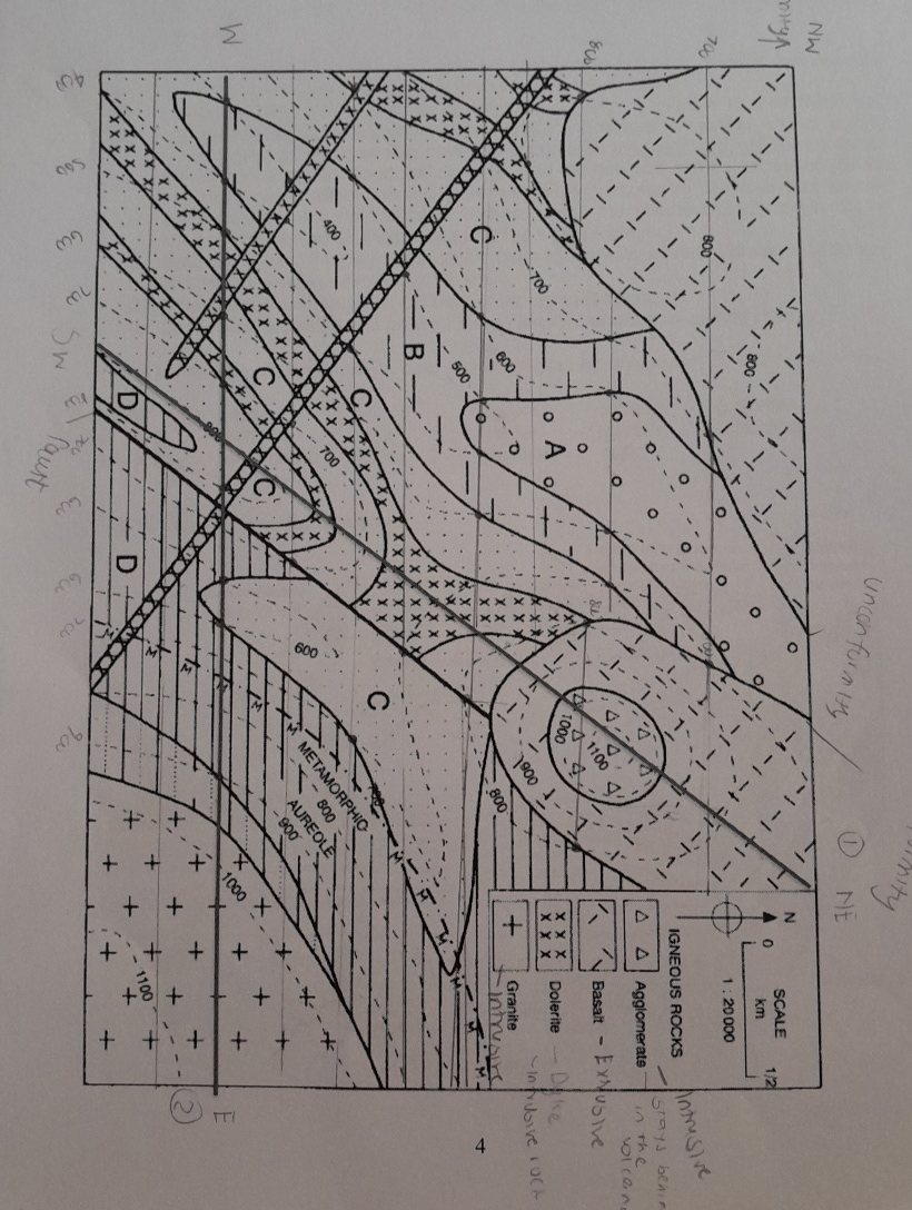 Solved what is the geological history of this map | Chegg.com