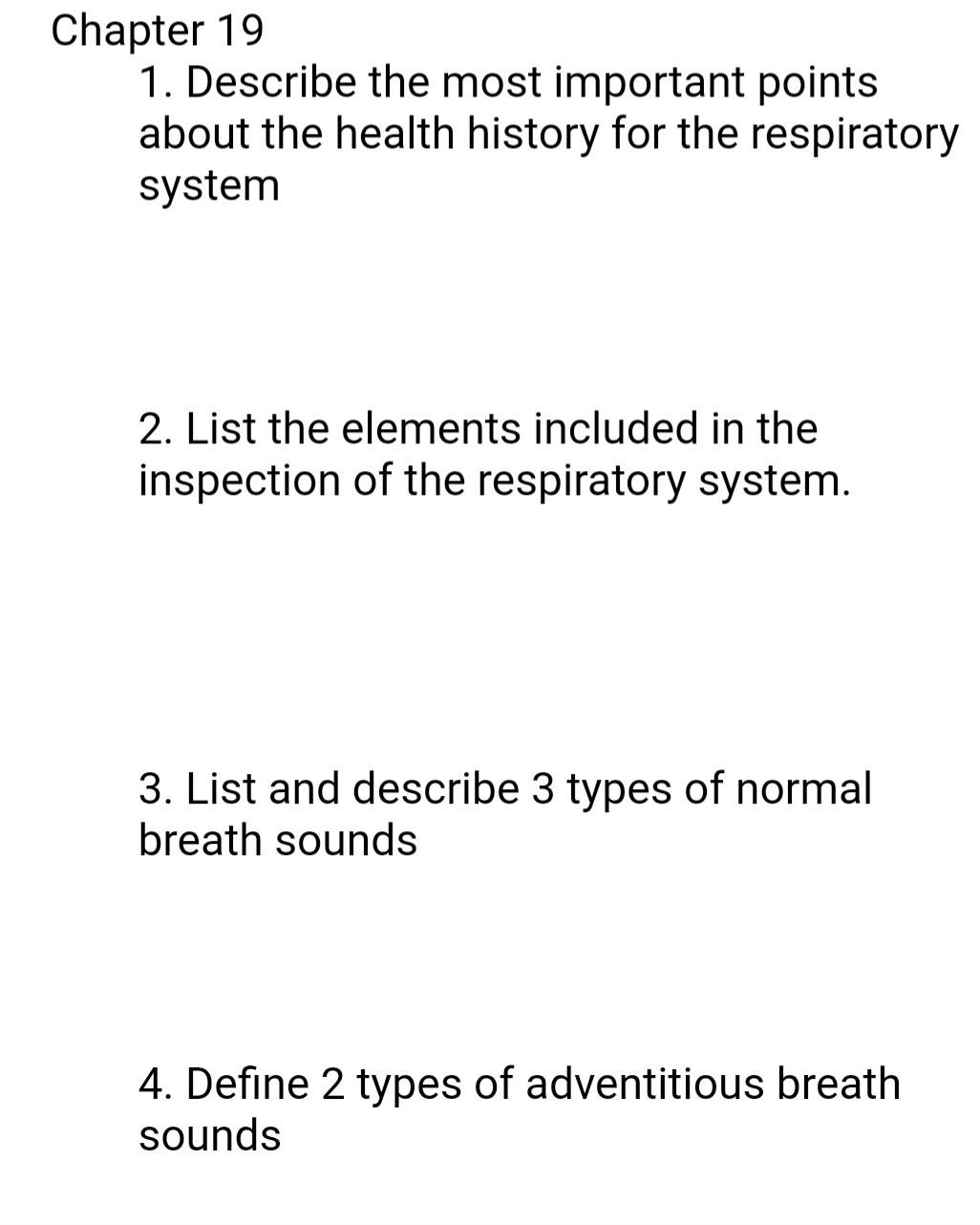 Solved Chapter 19 1. Describe the most important points | Chegg.com