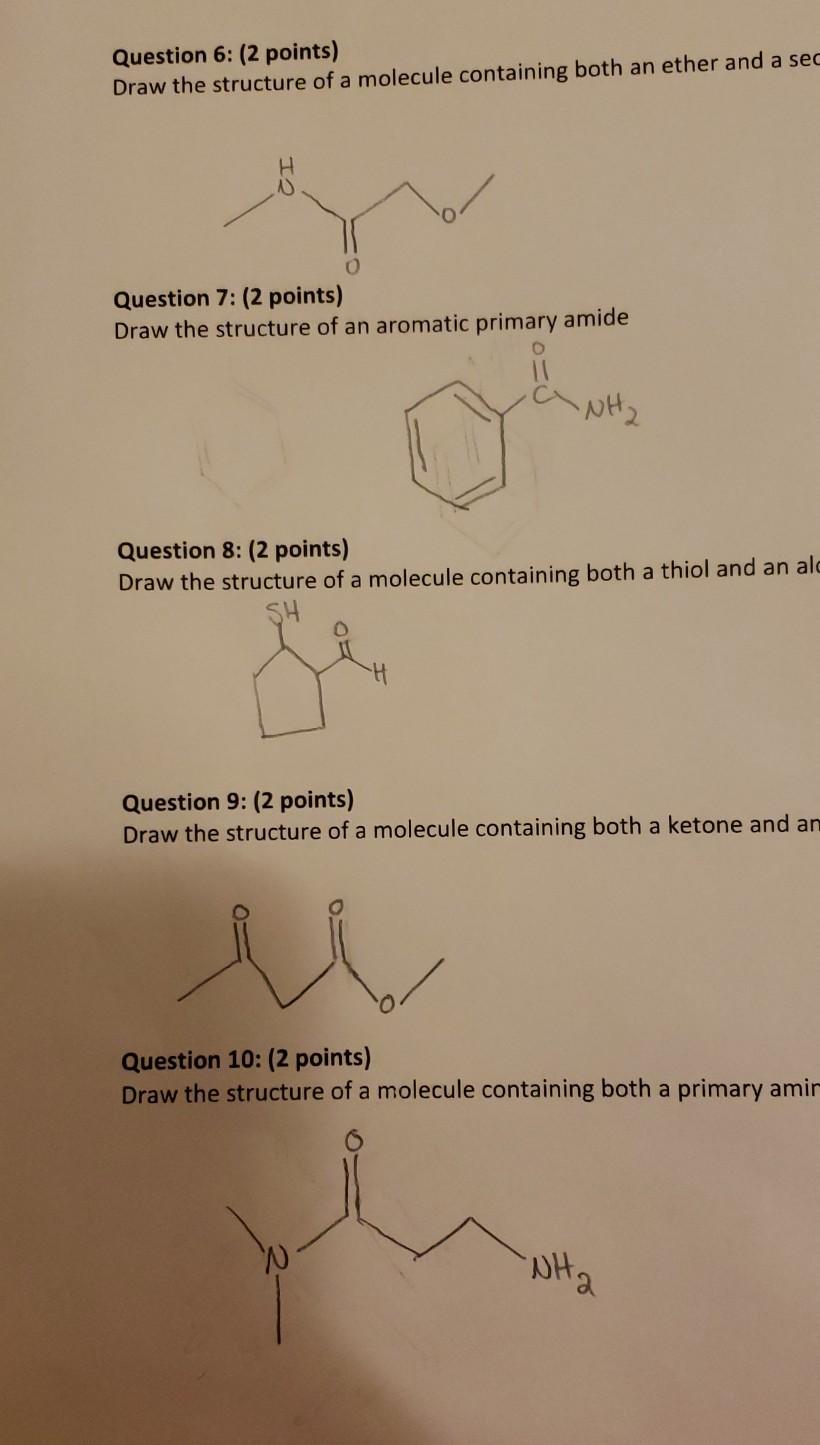 Solved Question 21: (6 points) a) Draw the structure of a | Chegg.com Solved Question 21: (6 points) a) Draw the structure of a | Chegg.com