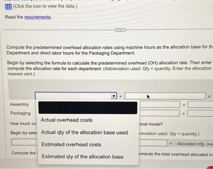 Solved Data tableZapata makes handheld calculators in two | Chegg.com
