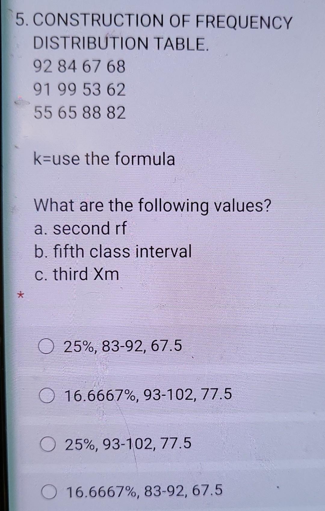 Solved 2. Given the following values: 12 15 18 19 19 22 36 | Chegg.com