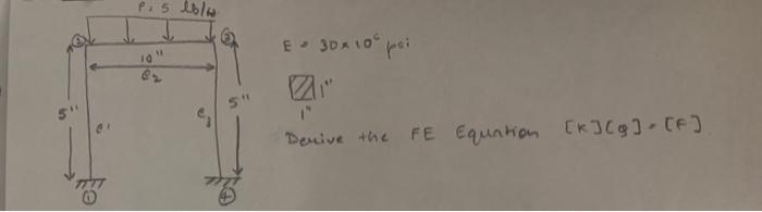 E=30×106p5i111′′ Derive the FE Equation [K][Q]=[F] | Chegg.com