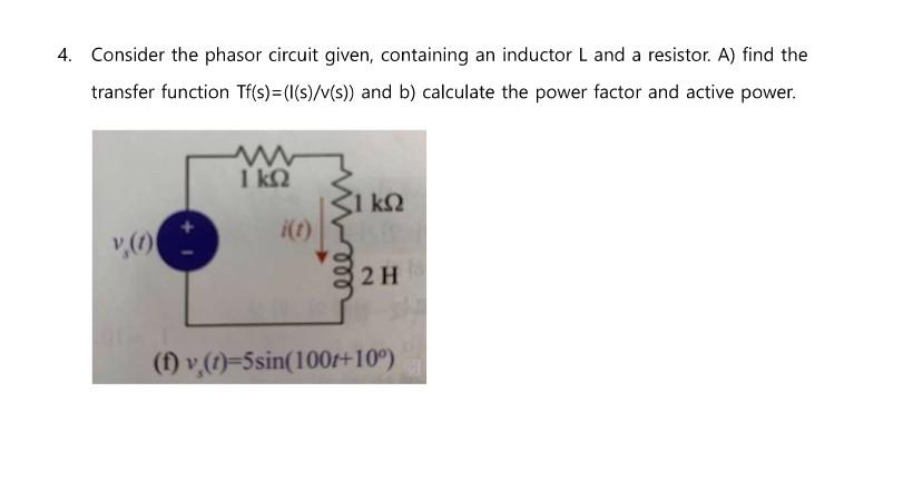 Solved 1. Consider the circuit given, containing an inductor | Chegg.com