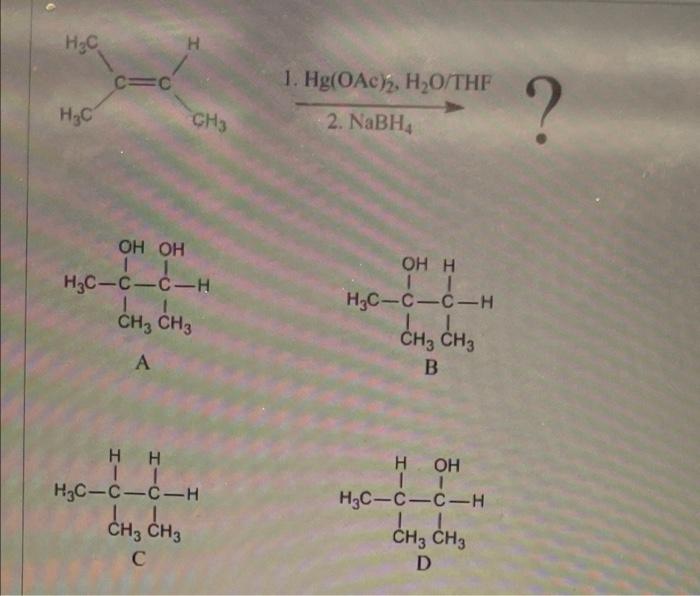 Solved H₂C H3C c=c H CH3 OH OH | | HC-C-C-H 1 CH3 CH3 CH₂ A | Chegg.com