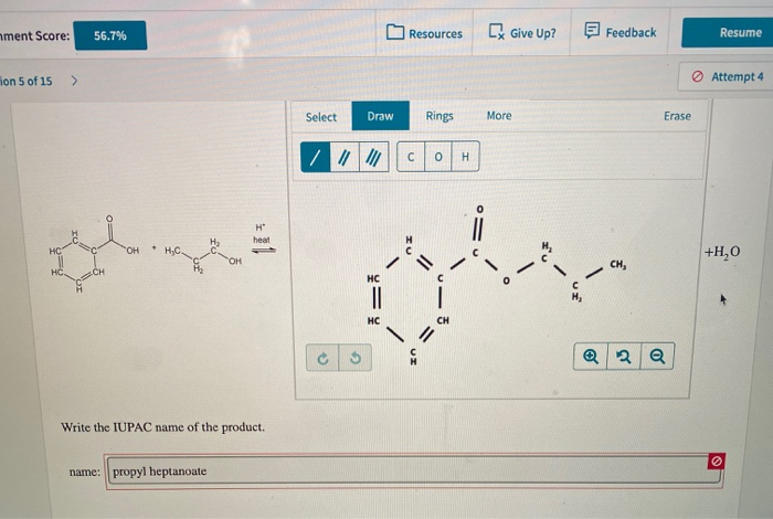 Solved nment Score: 56.7% Resources [ Give Up? Feedback | Chegg.com