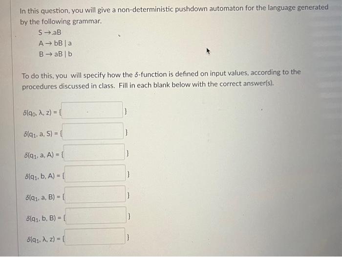 Solved In this question, you will give a non-deterministic | Chegg.com