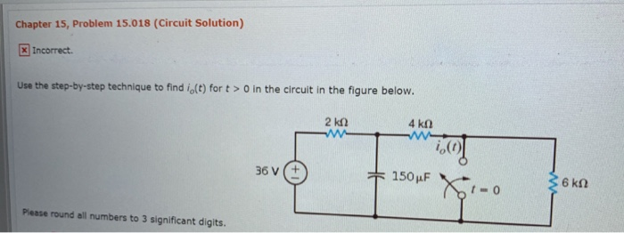 Solved Chapter 15 Problem 15018 Circuit Solution X 5963