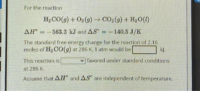 Solved For the reaction \\[ \\begin{array}{l} | Chegg.com