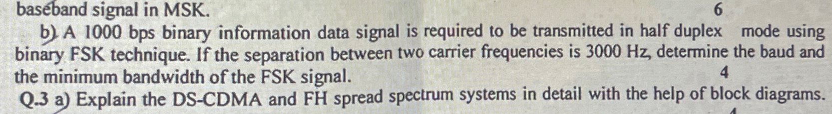 Solved 6b) ﻿A 1000 ﻿bps binary information data signal is | Chegg.com