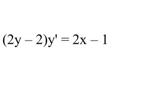 Solved (2y−2)y′=2x−1 | Chegg.com