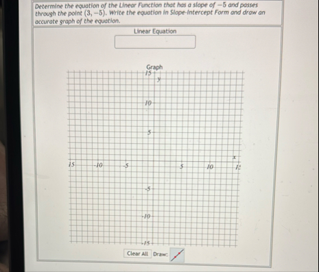 Solved Determine the equation of the Linear Function that | Chegg.com