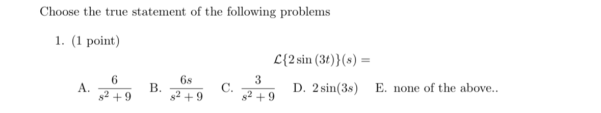 Solved Choose the true statement of the following problems(1 | Chegg.com