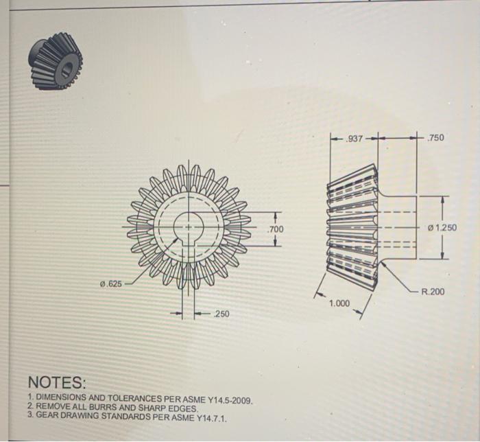 Solved 1. What type of gears are found on this print? 2. | Chegg.com