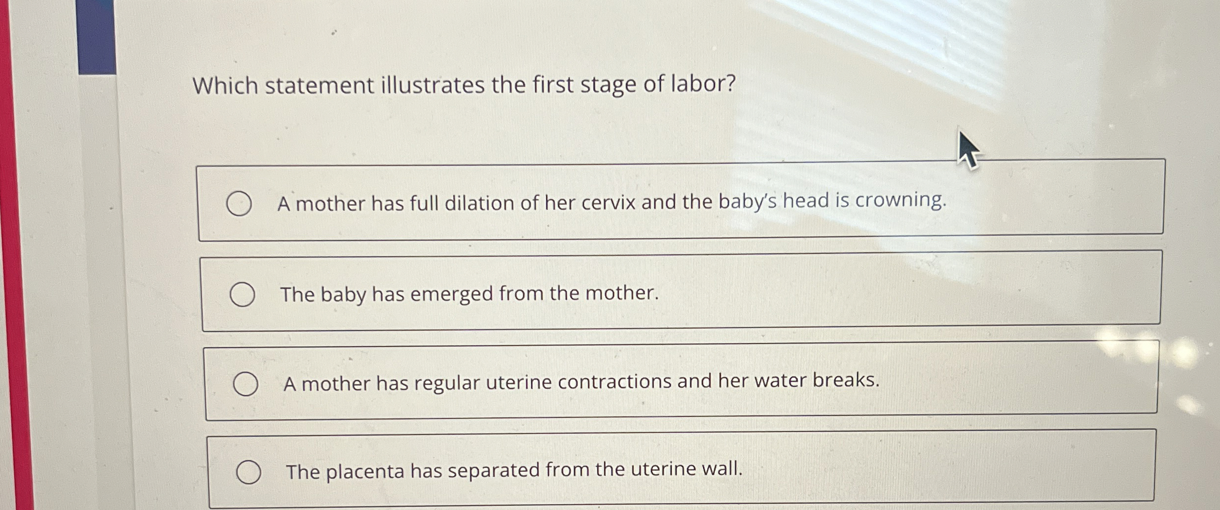 Solved Which statement illustrates the first stage of | Chegg.com