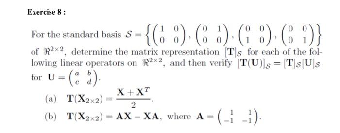 Solved For the standard basis | Chegg.com