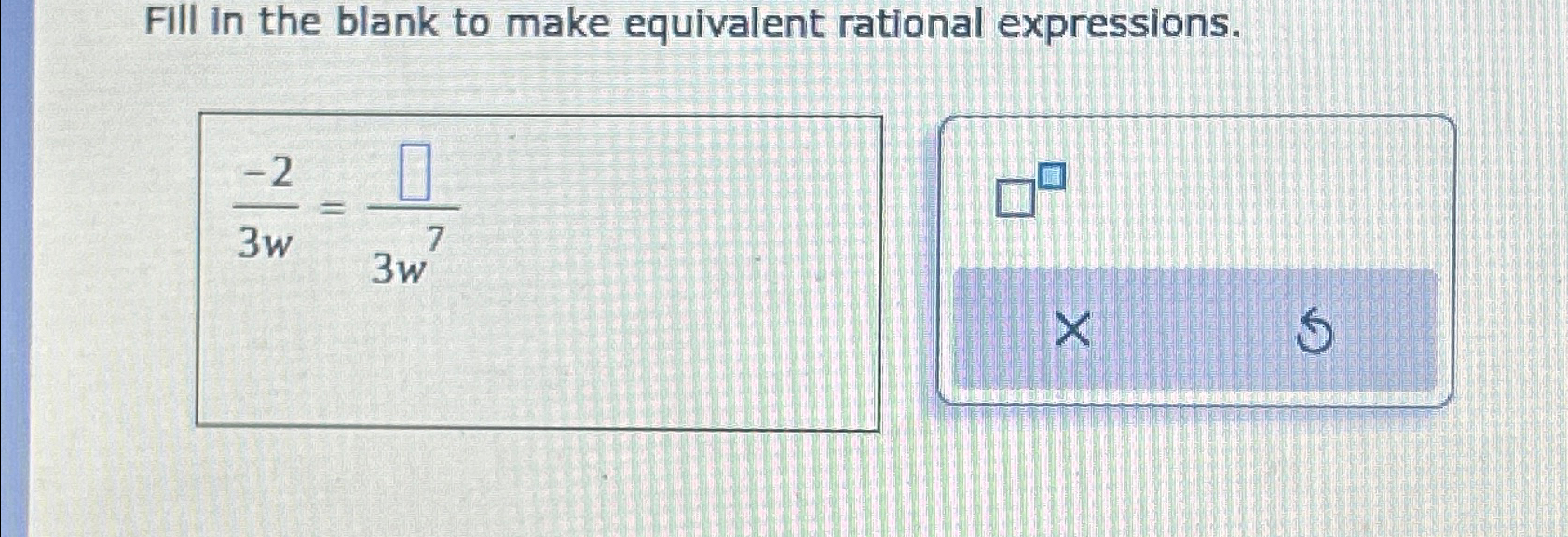 Solved Fill in the blank to make equivalent rational | Chegg.com