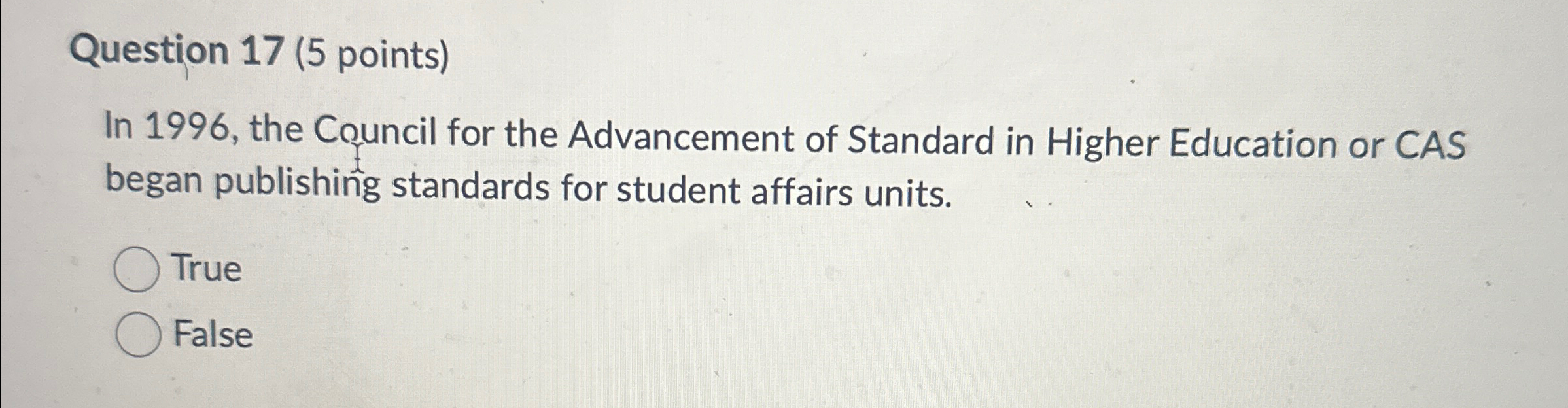 Solved Question 17 (5 ﻿points)In 1996, ﻿the Council for the | Chegg.com