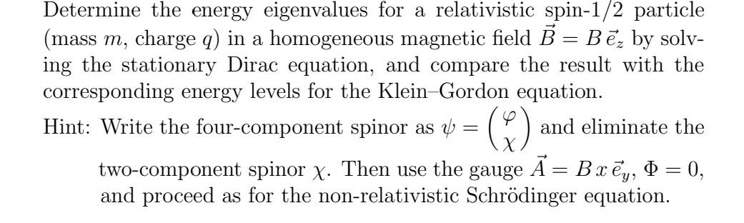 Solved Determine the energy eigenvalues for a relativistic | Chegg.com