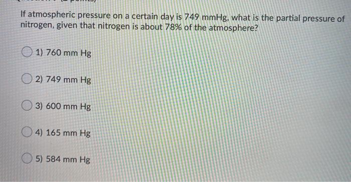 Solved Question 1 (3 points) A gas mixture contains oxygen | Chegg.com