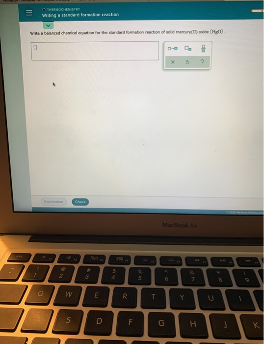 Solved OTHERMOCHEMISTRY Writing a standard formation | Chegg.com