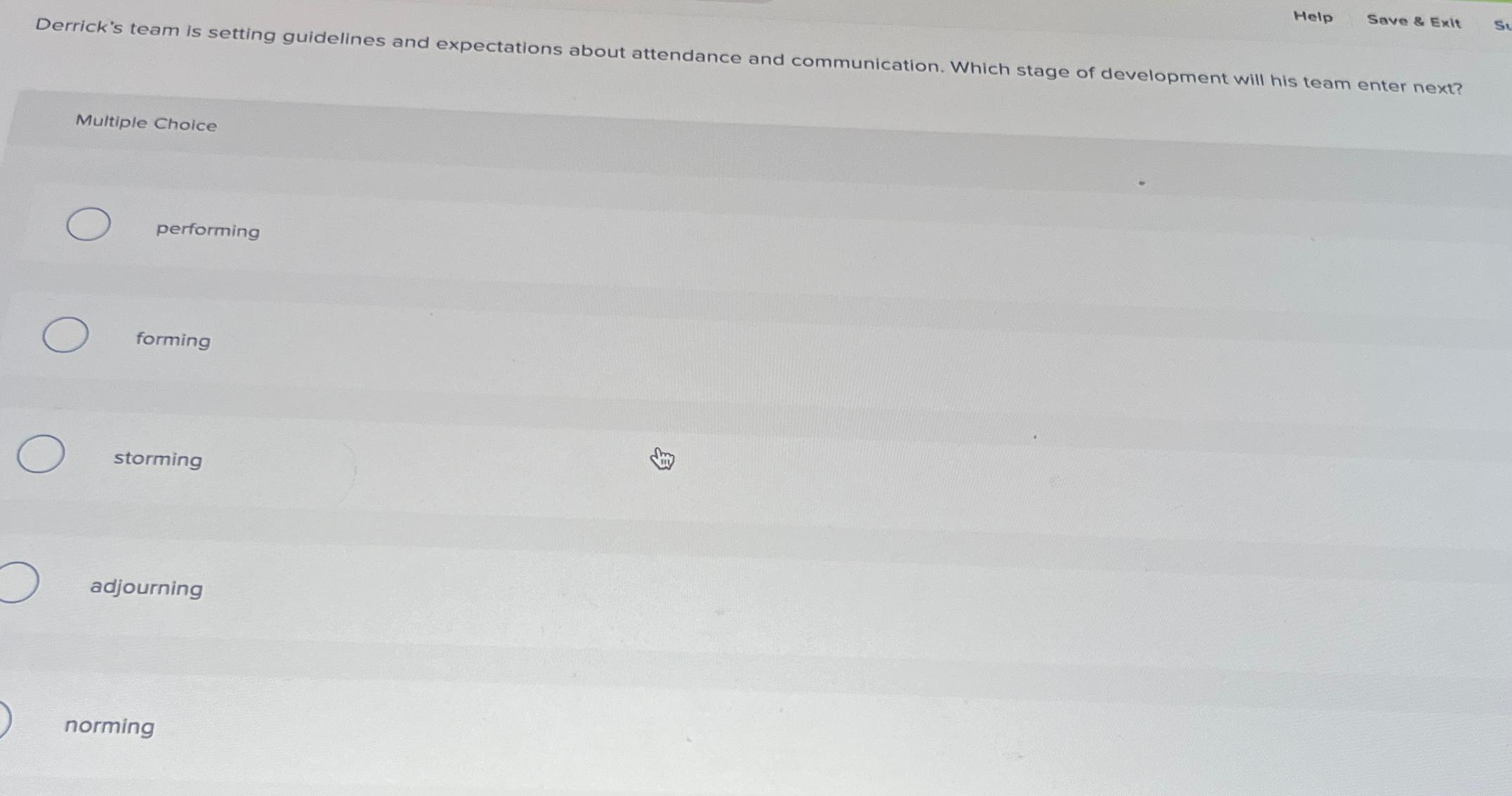 Solved Derrick's team is setting guidelines and expectations | Chegg.com