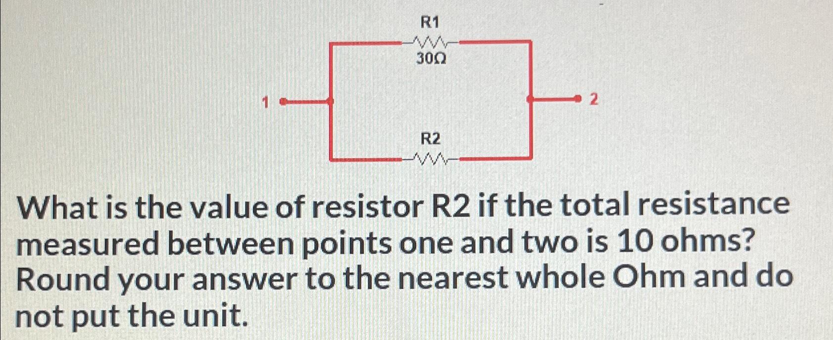 Solved What is the value of resistor R2 ﻿if the total | Chegg.com