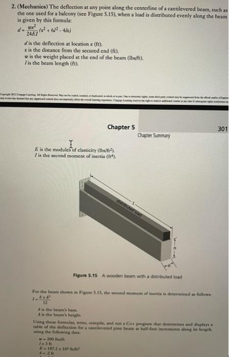 Solved 2. (Mechanics) The deflection at any point along the | Chegg.com