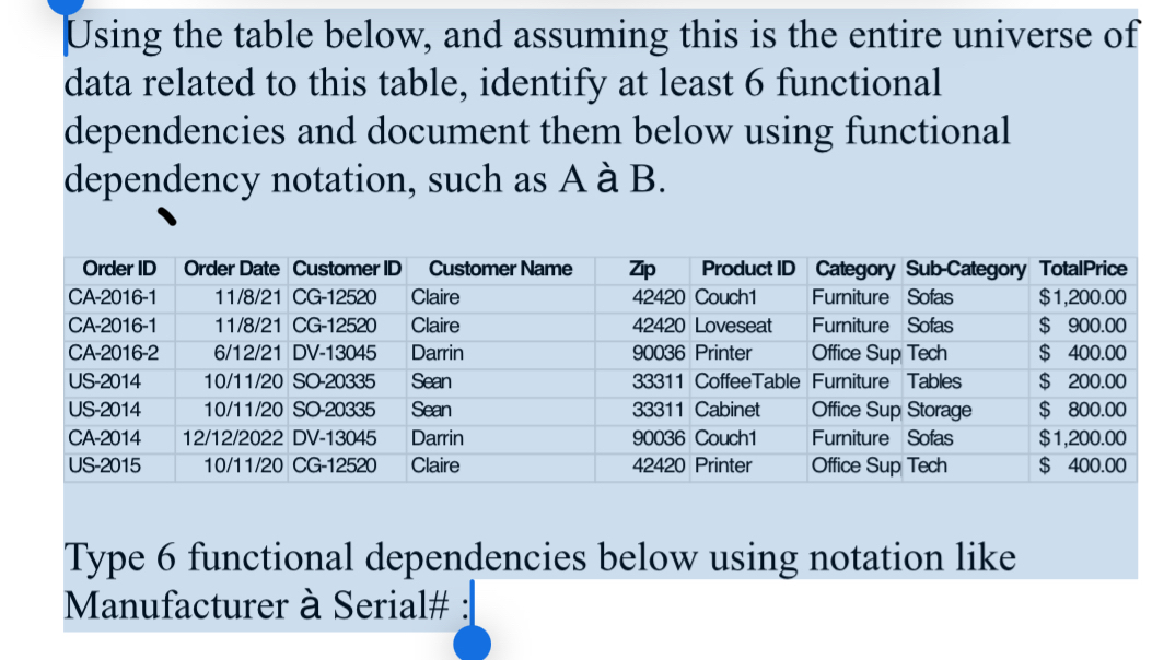 Solved Using the table below, and assuming this is the | Chegg.com